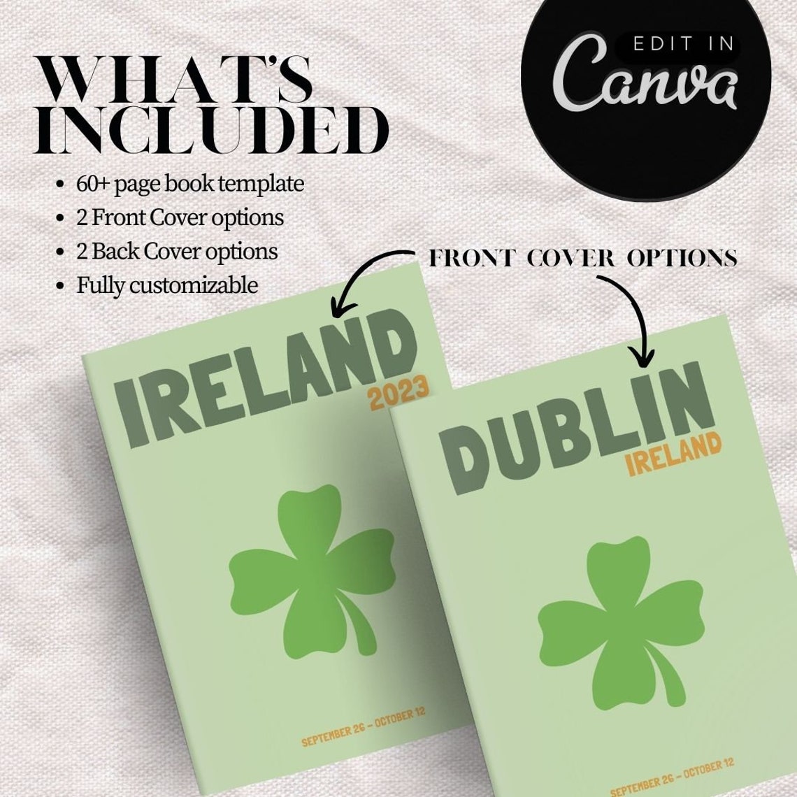 IRELAND Travel Photo Book Template | Decorative Coffee Table Book ...