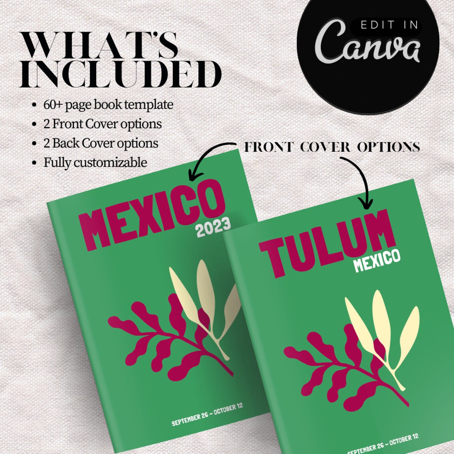 MEXICO Travel Photo Book Template | Decorative Coffee Table Book ...