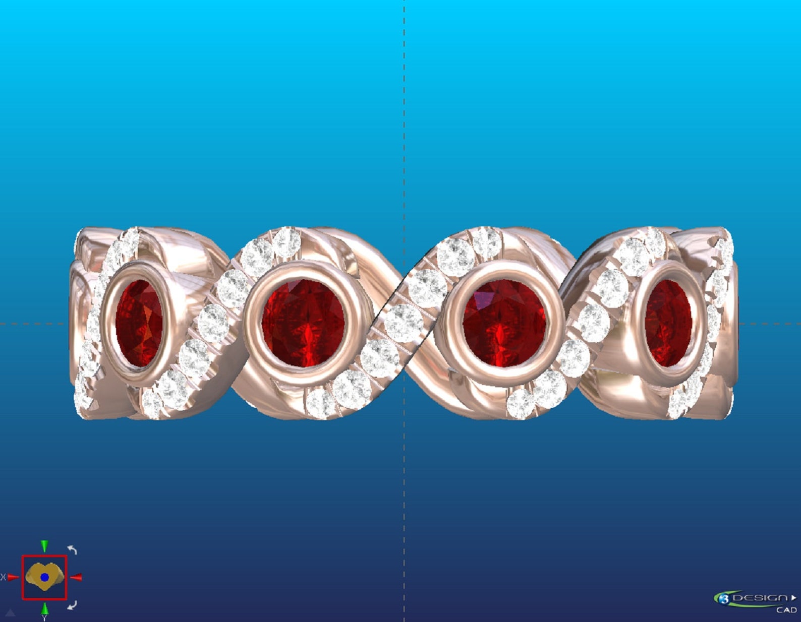 Ruby Waves Diamond and Ruby Eternity Band - Etsy