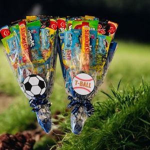 Sports Themed Candy Bouquet - Etsy