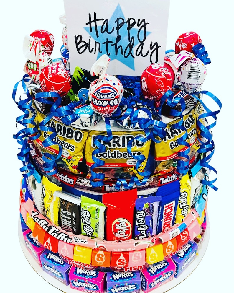 Birthday Surprise Candy Cake Large - Etsy