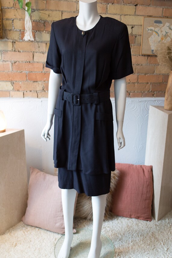 Vintage Sheath Dress - office dress - 80s secretary … - Gem