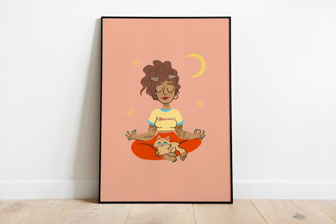 Yoga Girl Poster - Etsy