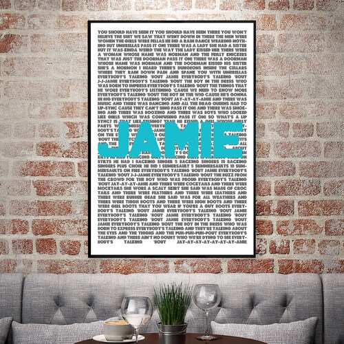 Musical Print Series Everybodys Talking About Jamie - Etsy