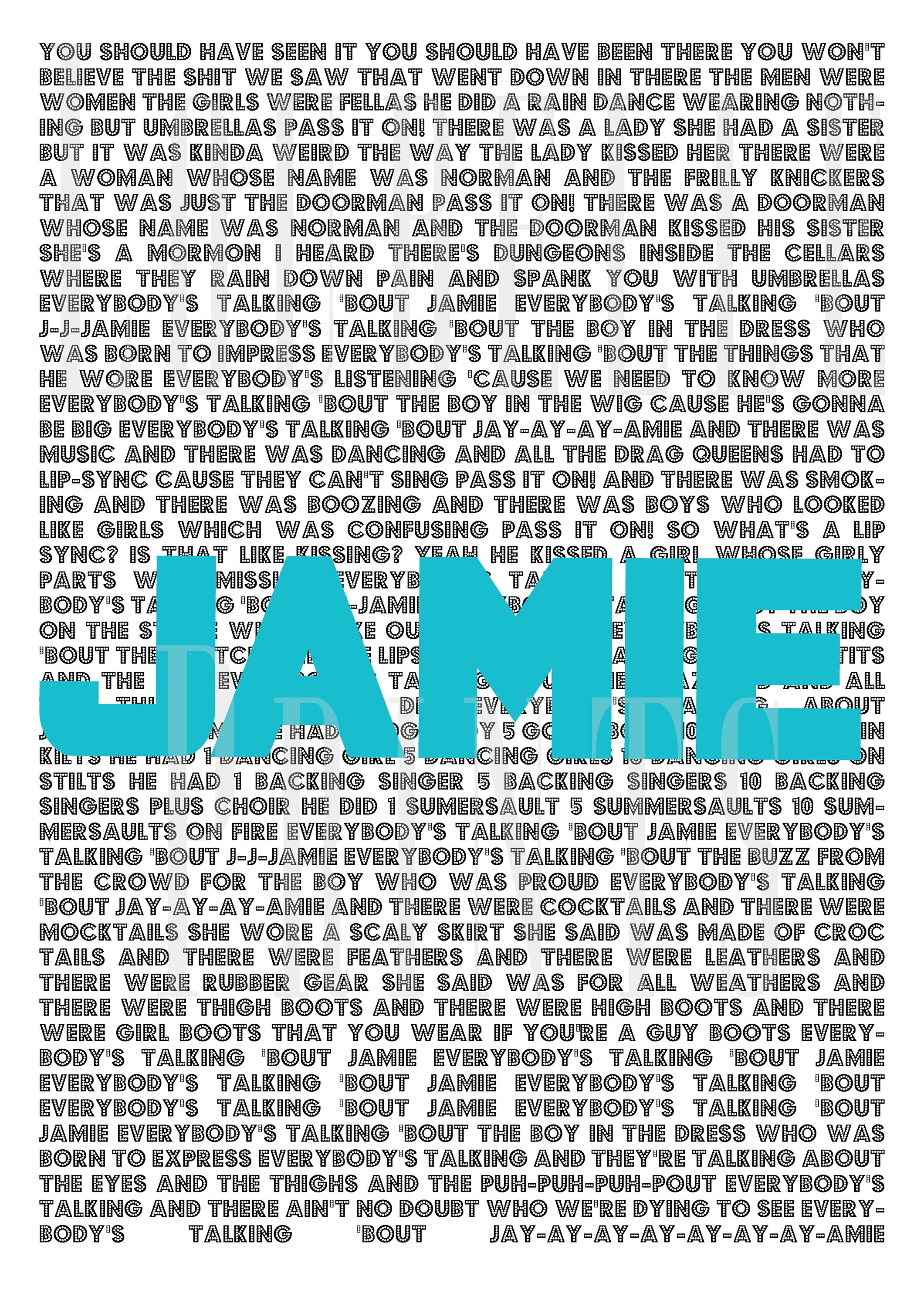 Everybody's Talking About Jamie - Musical Theatre - A4 Print - Digital ...