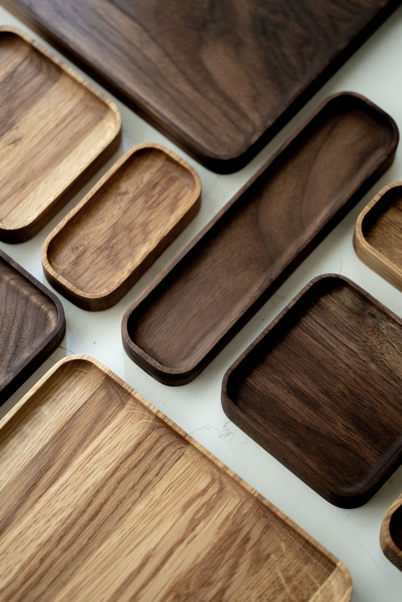 Solid Walnut MØD Desk Tray : Individual / Valet Tray / Jewelry - Etsy UK