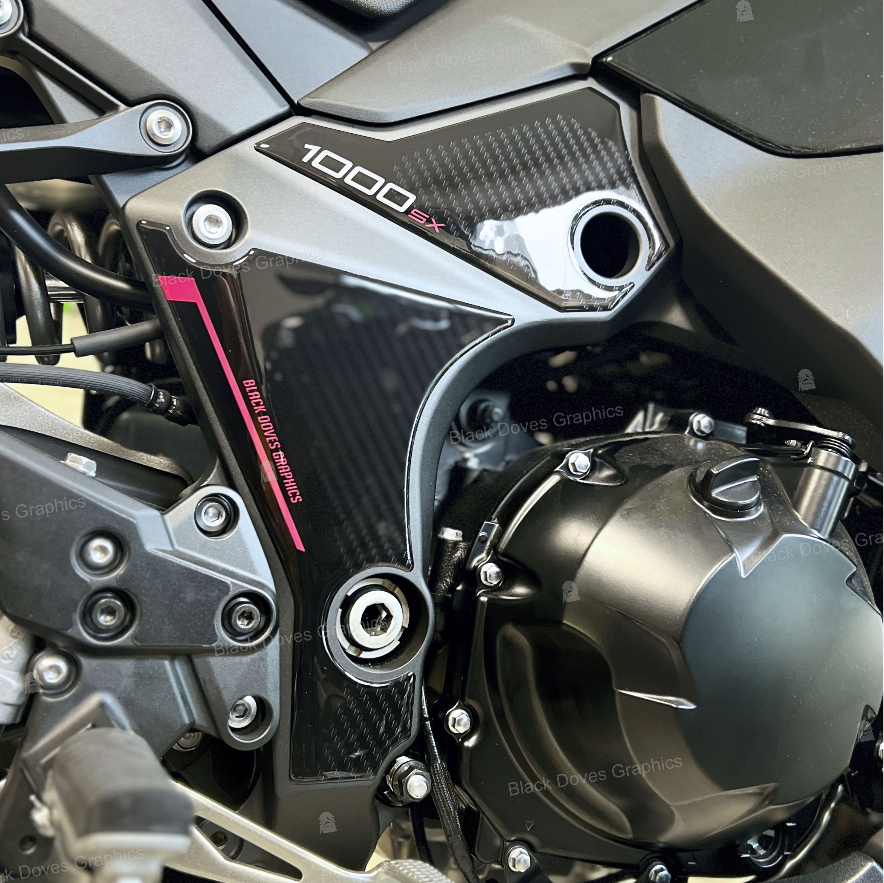 3D Resin Stickers Engine Guards Compatible With Kawasaki Ninja 1000 SX ...
