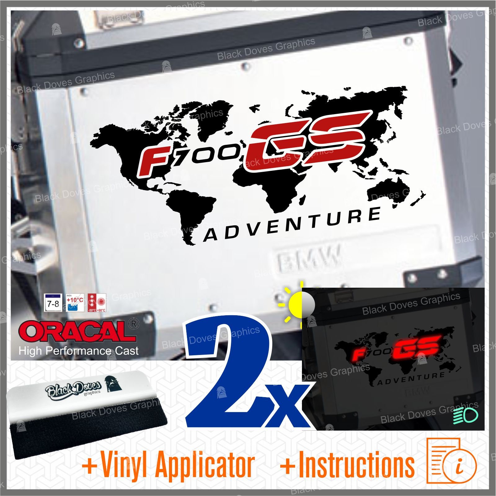 2pcs Stickers bicolored F 700 GS compatible BMW F700GS F700 | Etsy