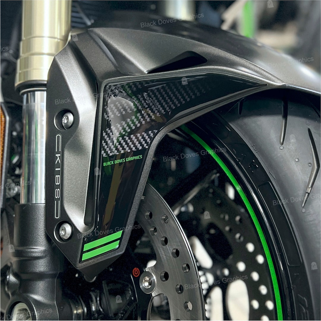 3D Resin Stickers Fender Protection Compatible With KAWASAKI Z H2 SE ...