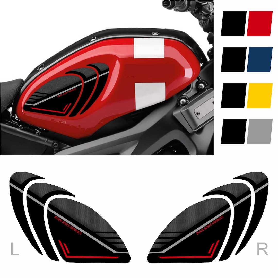 3D Resin Stickers Tank Side Protection Compatible With YAMAHA XSR 900 ...