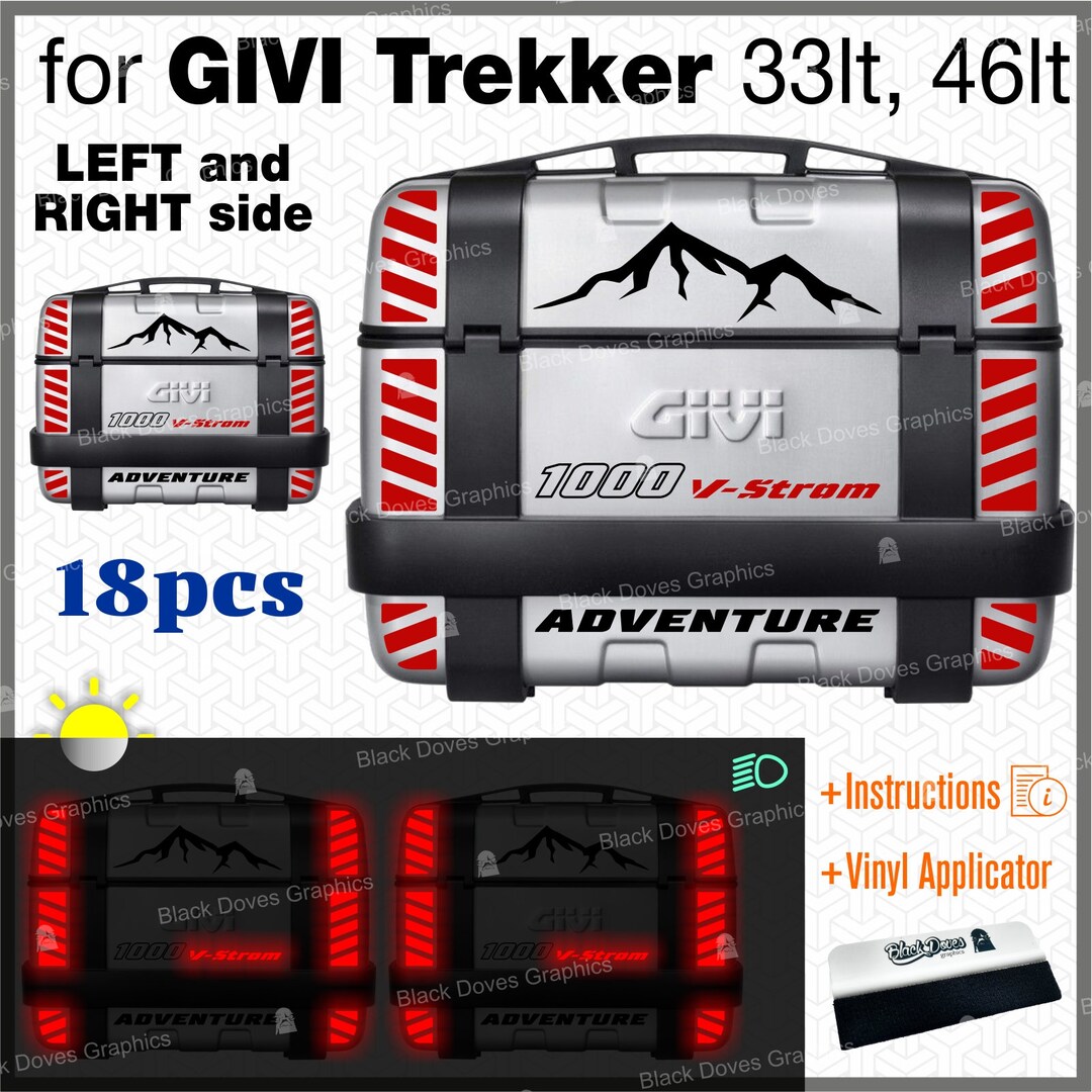 18pcs Reflective Stickers Two Colors Compatible With Suzuki V-strom ...