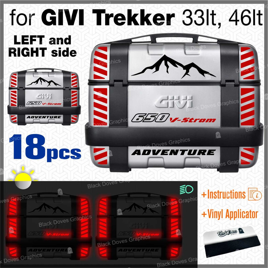 18pcs Reflectors Stickers Two Colors Compatible With Suzuki V-strom 650 ...