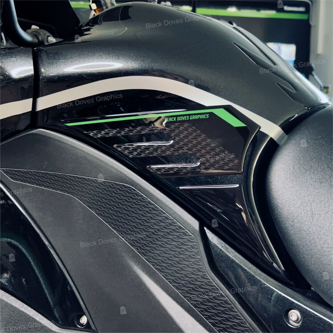 3D Resin Adhesives Tank Side Protectors Compatible With KAWASAKI Versys ...