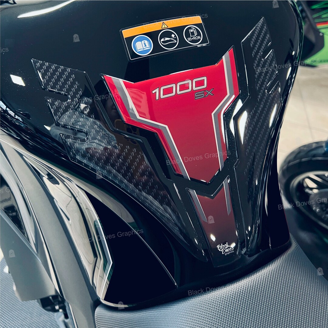 Tank Pad 3D Tank Protection Sticker Compatible With Kawasaki Ninja 1000 ...