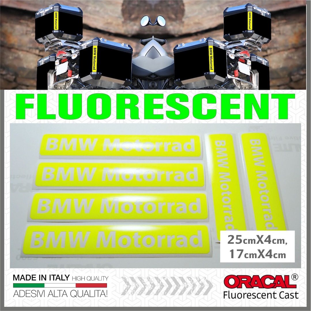 6x BMW Motorrad Fluorescent Stickers Autocollant Stickers R1200 1150 ...