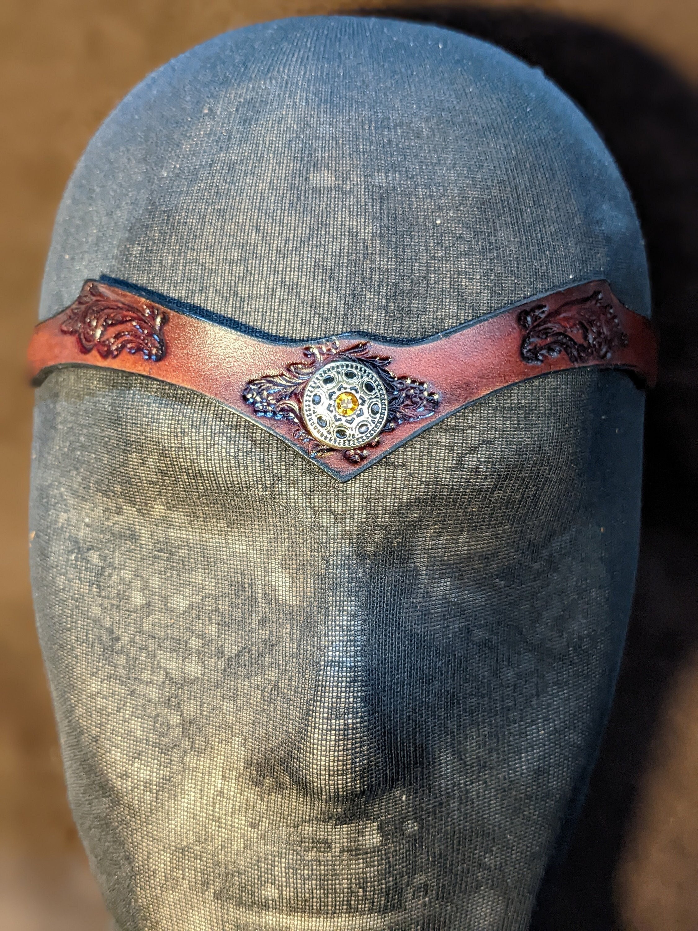 Head Diadem - Leather - Medieval Fantasy Aeldari - Light Brown. - Etsy