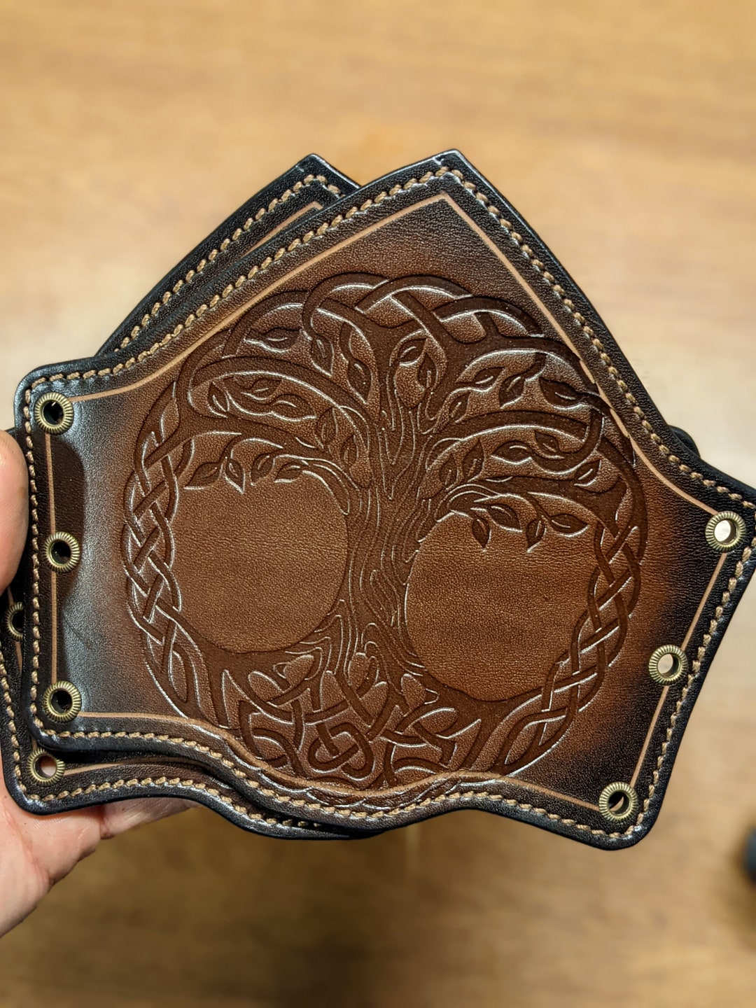 Strength Strap Forearm Cannons Yggdrasil Patinated Brown French Leather ...