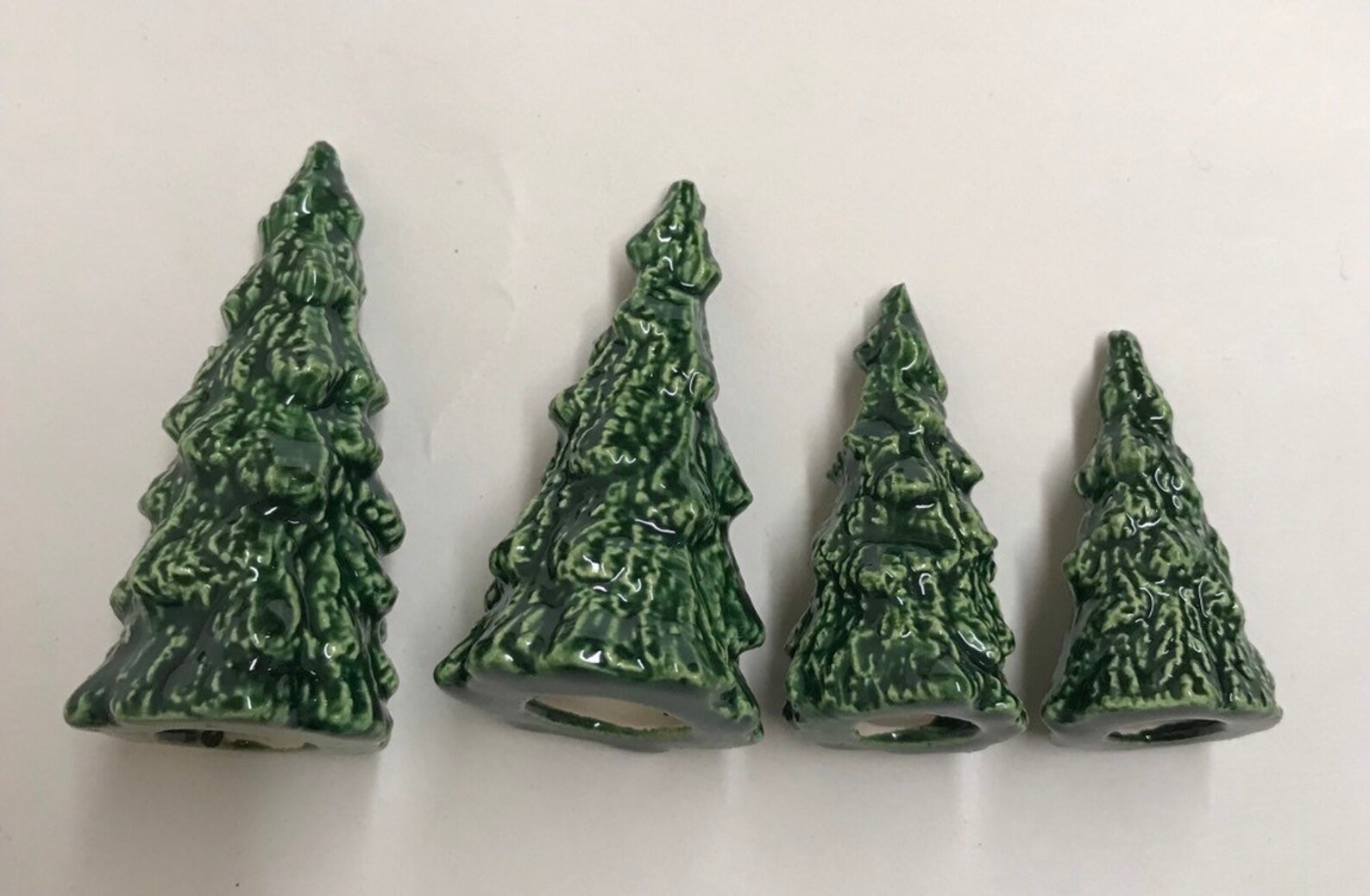 4 Mini Ceramic Christmas Tree Trees Decor New Handmade in USA | Etsy