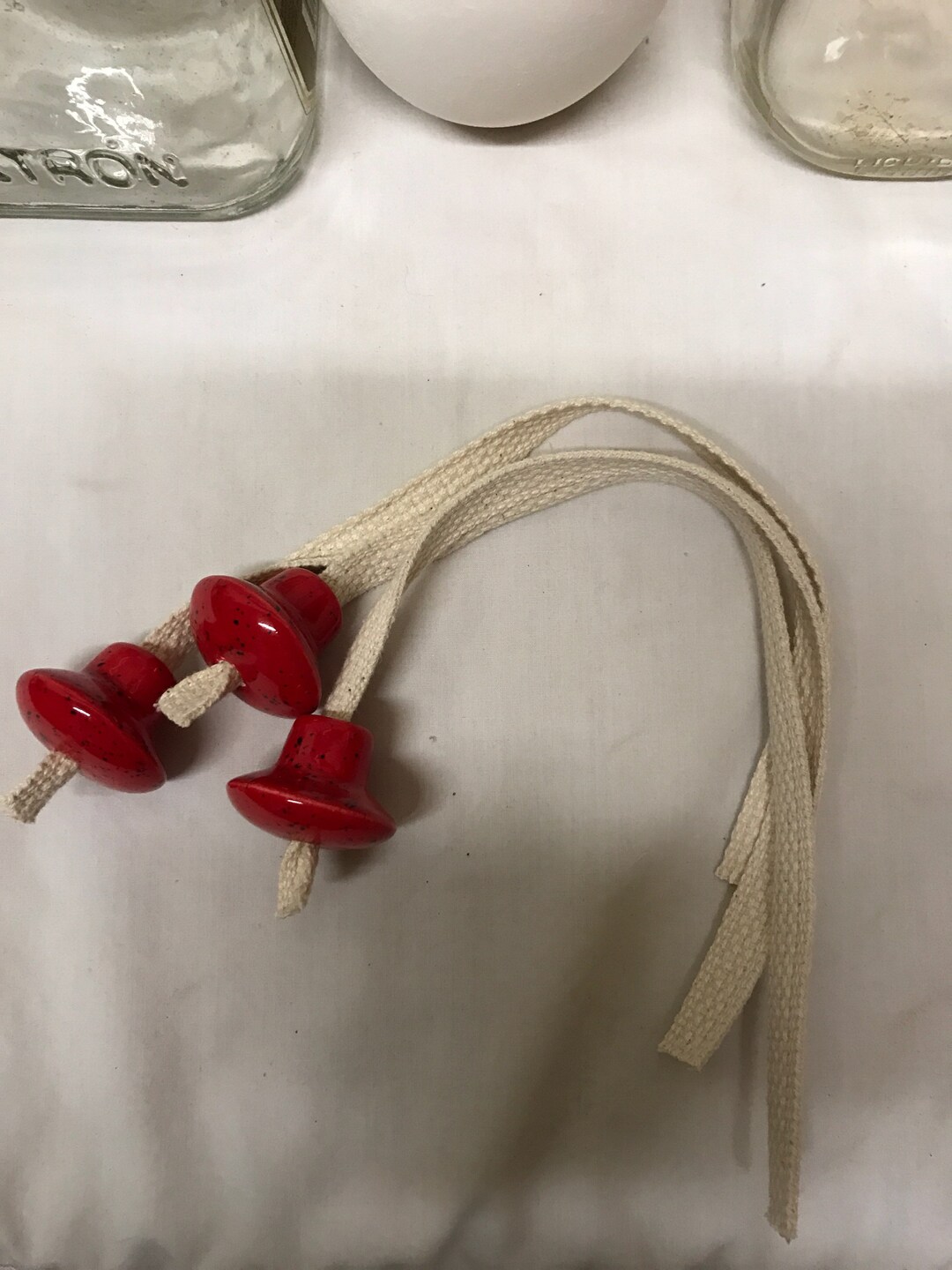 3 Ceramic Wick Holders 7/8 Neon Red Speckle Oil Lamp - Etsy