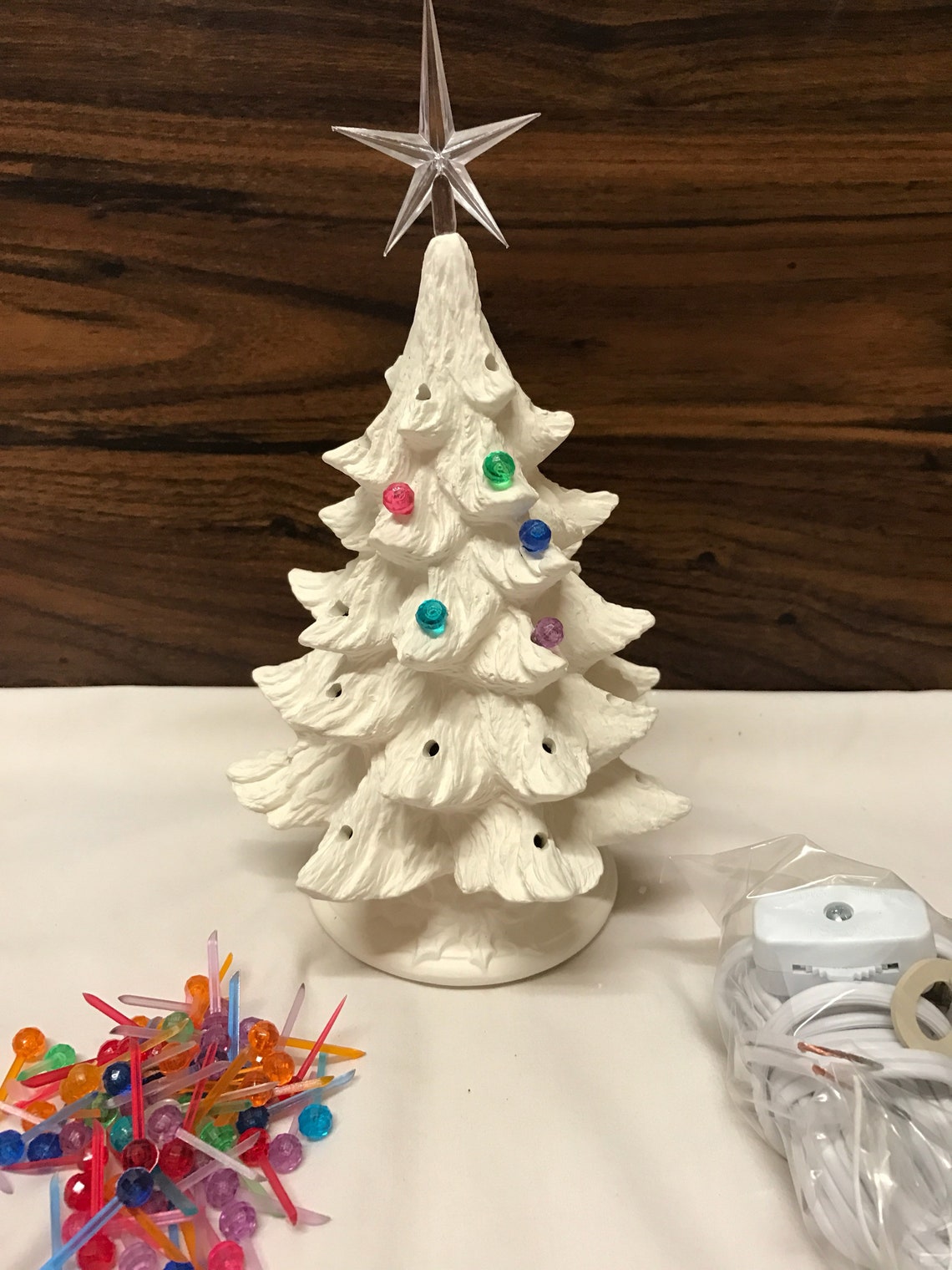 7 1/2 Bisque Christmas Tree Kit DIY You Paint Free - Etsy