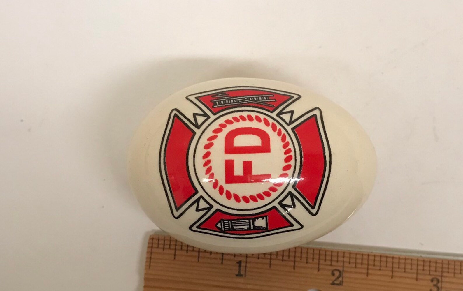 Ceramic Easter Egg Fire Department Design Kiln Fired Glazed Chicken ...