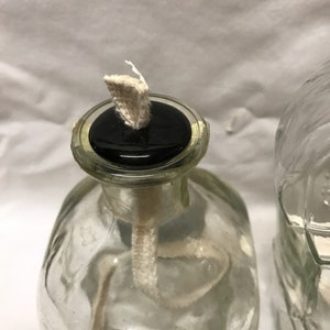 3 Ceramic Wick Holders 3/4" Black Oil Lamp Bottle Fits Screw Top Wine ...