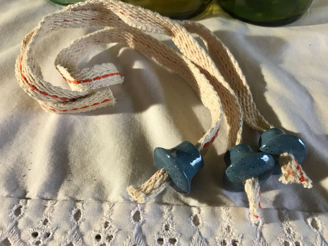 Buy 3 Ceramic Wick Holders 5/8" Steel Blue River Rock Oil Lamp Wine ...