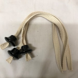 3 Ceramic Wick Holders 3/4" Black Oil Lamp Bottle Fits Screw Top Wine ...