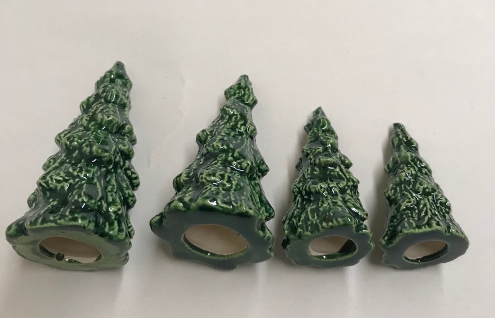 4 Mini Ceramic Christmas Tree Trees Decor New Handmade in USA | Etsy