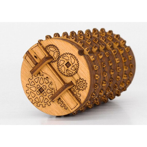 Kryptos Cryptex Wooden Kit. Portable Puzzle Vault for Secret - Etsy