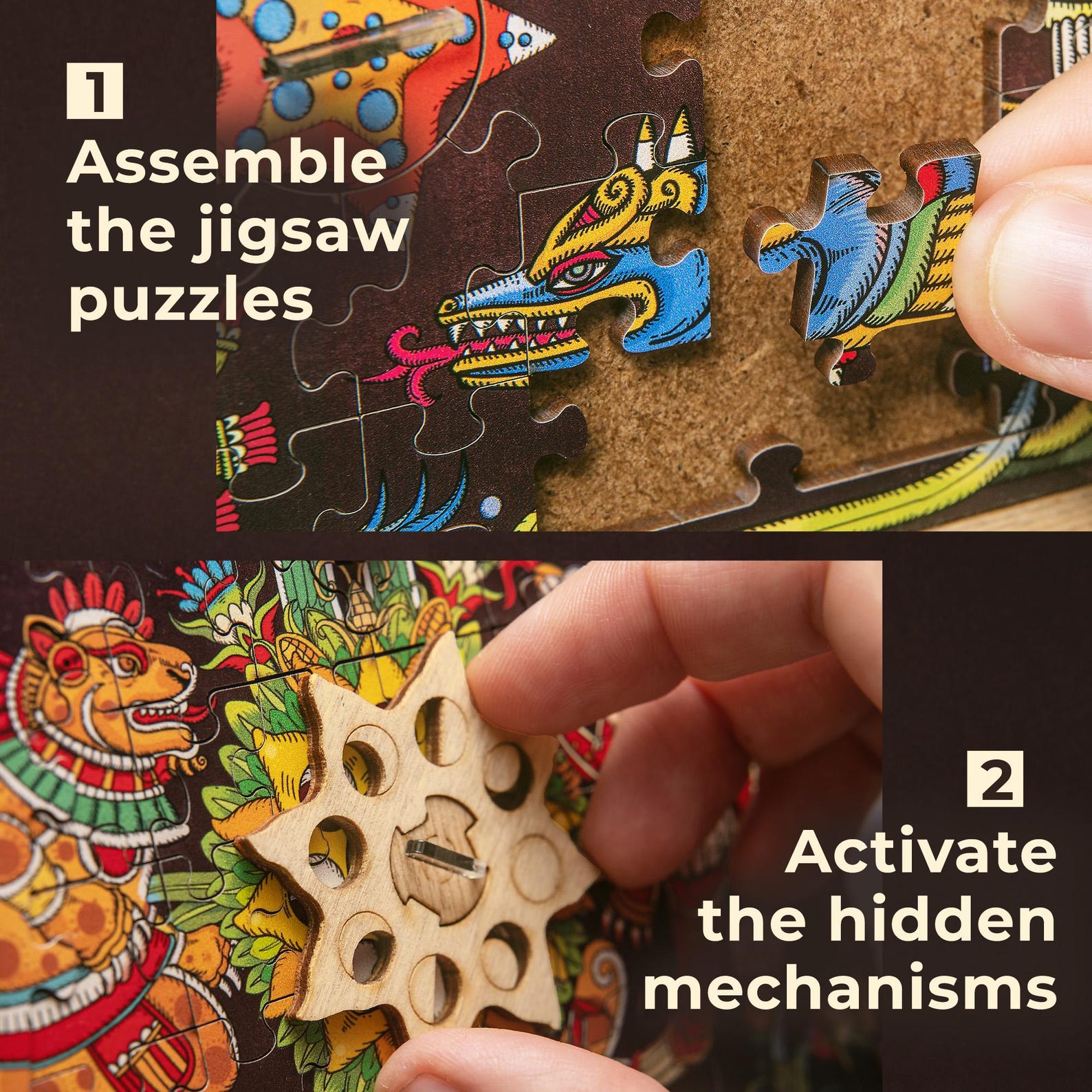 Cluepuzzle - Pyramid of the Sun. Jigsaw Puzzle Box. Teaser Wooden 3d ...