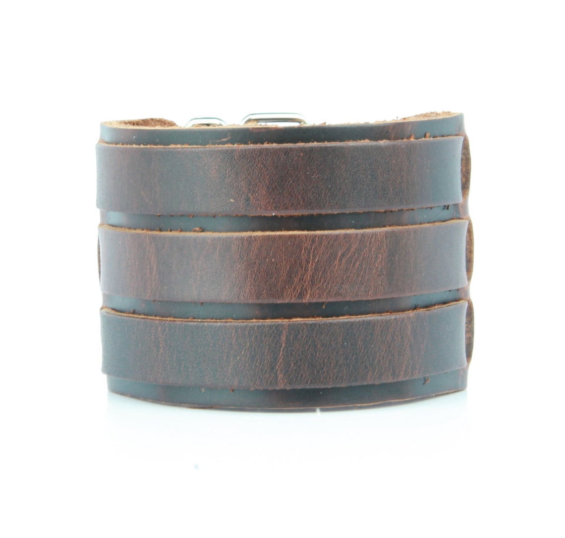 Rebel Rocker Style Extra Wide Punk Leather Cuff Bikers - Etsy