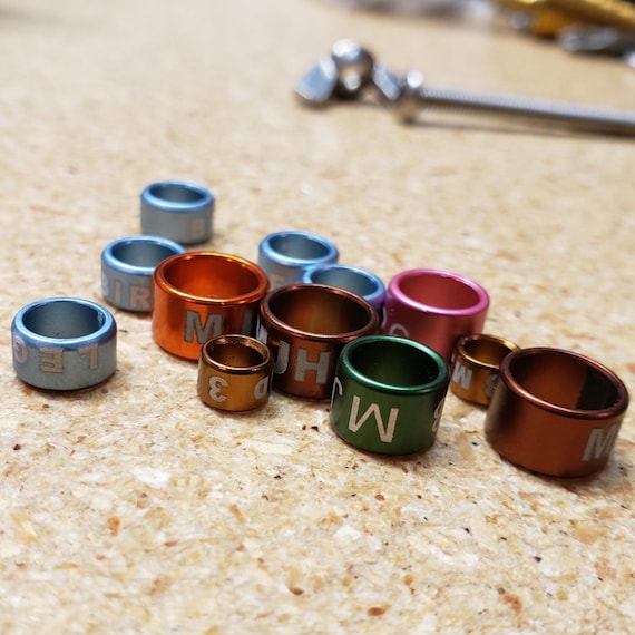 25 Closed Bird Leg Bands Aluminum Custom Laser Engraved in - Etsy