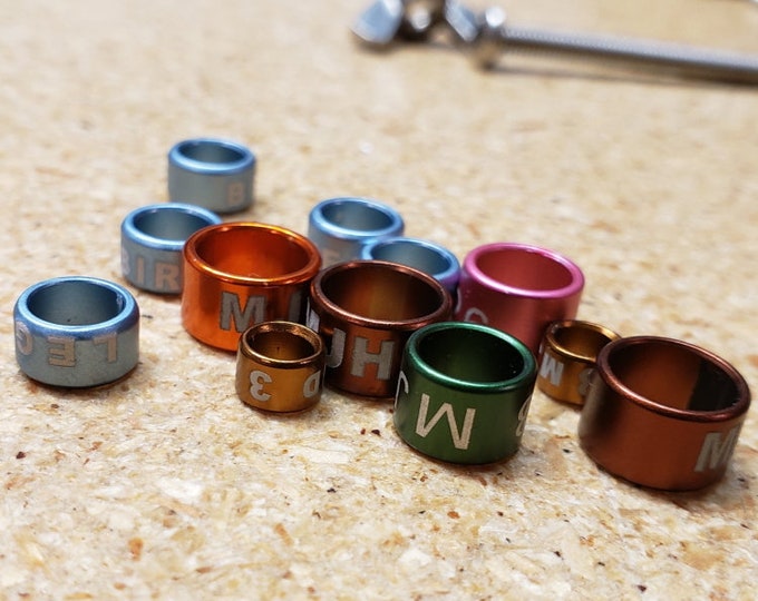 25 Closed Bird Leg Bands Aluminum Custom Laser Engraved in USA - Etsy