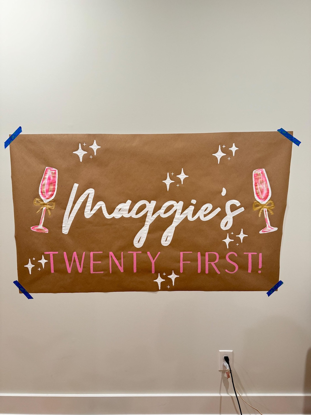Birthday Banner! Brown Paper Banner With Any Design! - Etsy