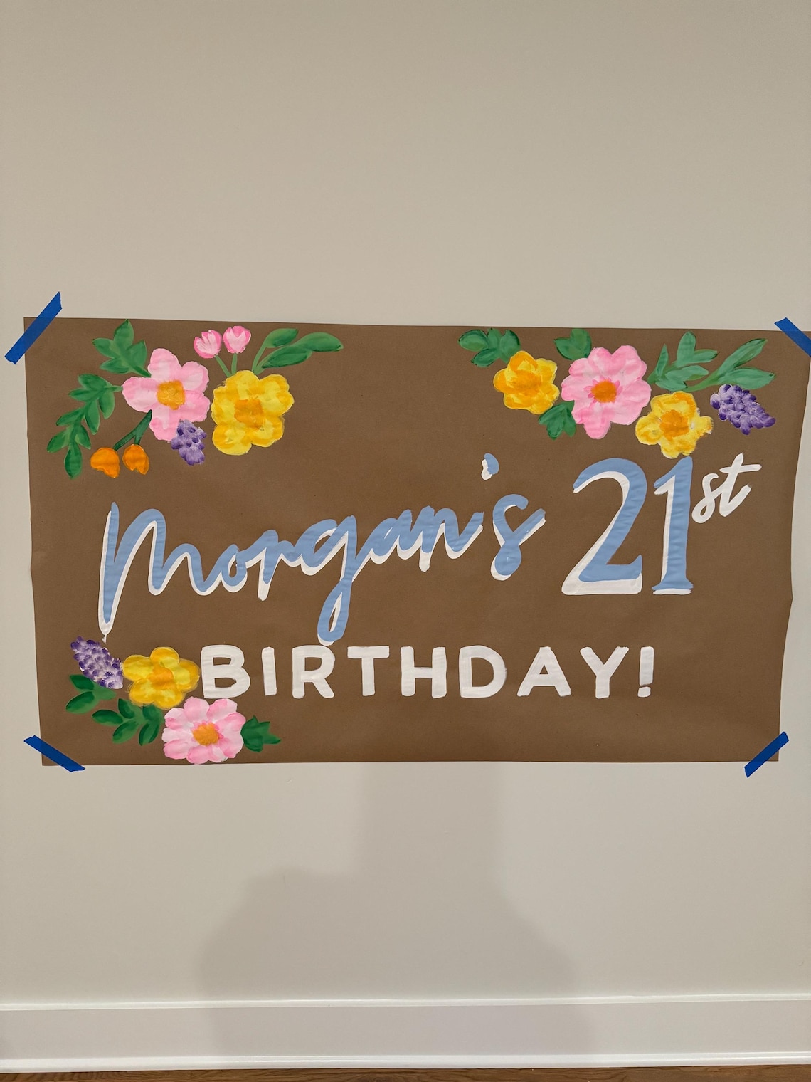 Birthday Banner! Brown Paper Banner With Any Design! - Etsy
