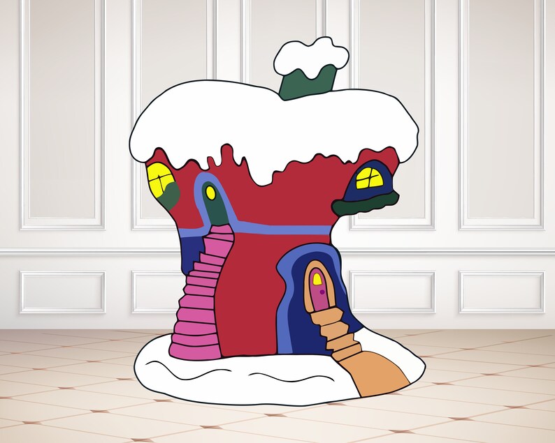 Whoville Houses 48 Inch Cutout Files / Three Whoville House | Etsy