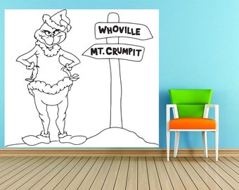 Grinch Coloring Page - Etsy UK