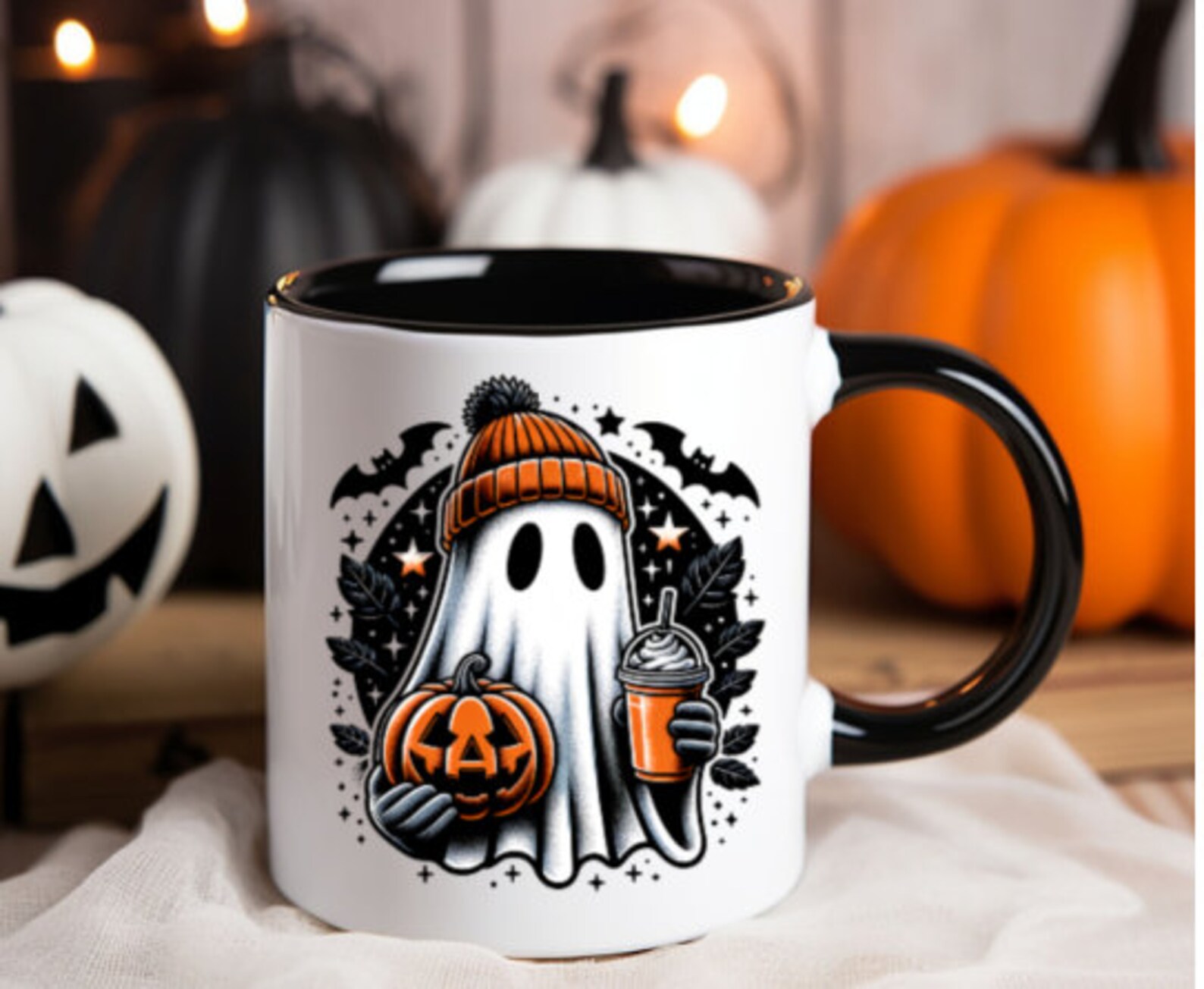 Halloween Ghost Coffee Mug, Cute Halloween Coffee Mug, Halloween Cup ...