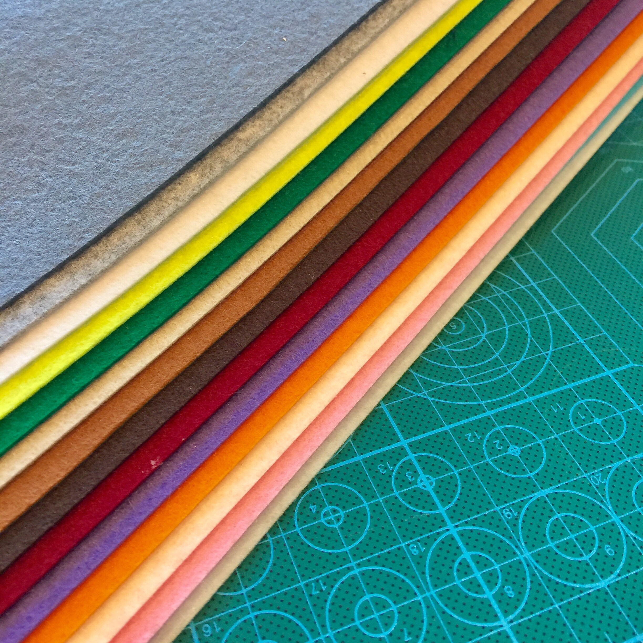 Felt Stiffened Hard 15 Pc Set Felt 1.2 Mm Thickness Various | Etsy