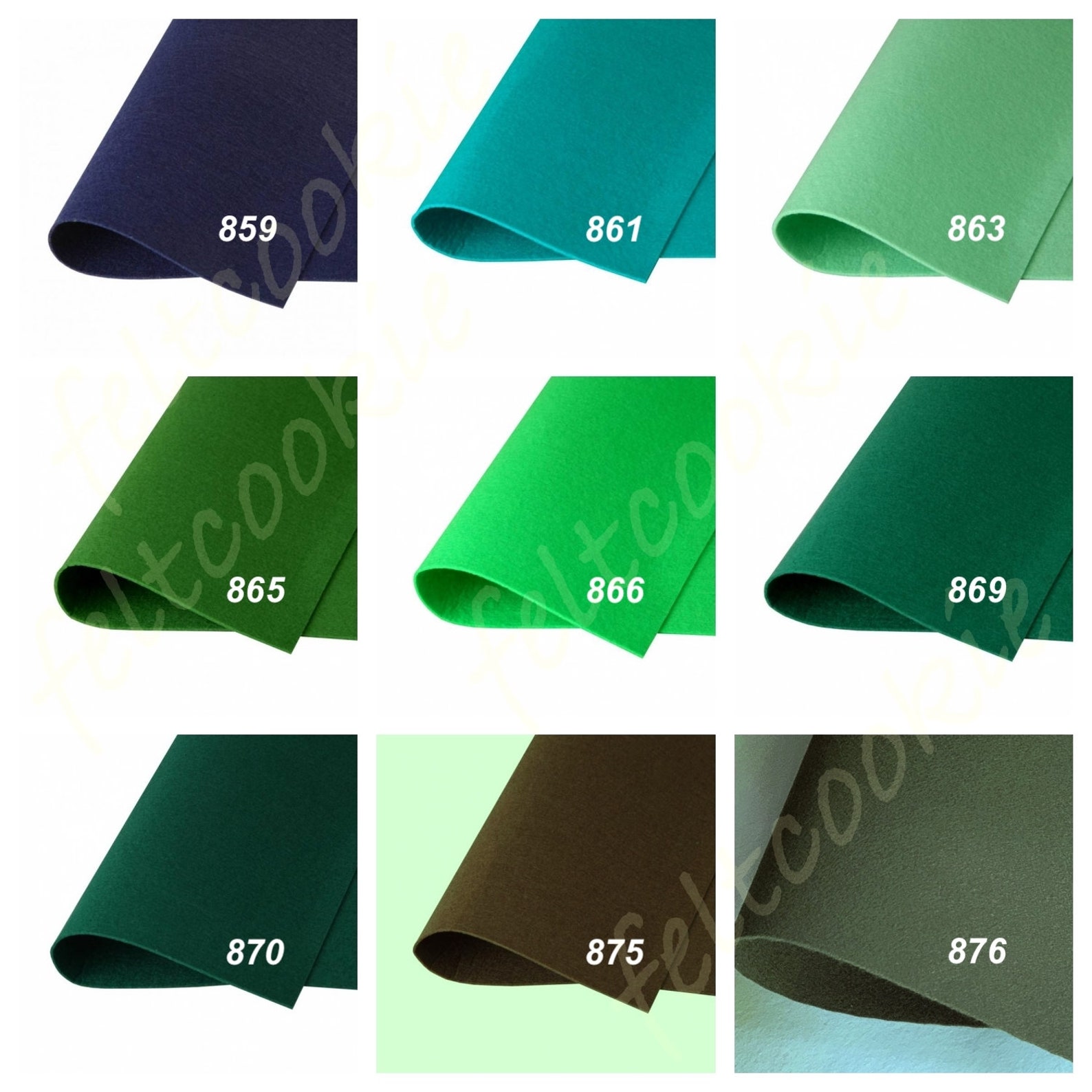 Stiffened Hard Felt 1.2 Mm Thickness Craft Felt Various Colors Stiff ...