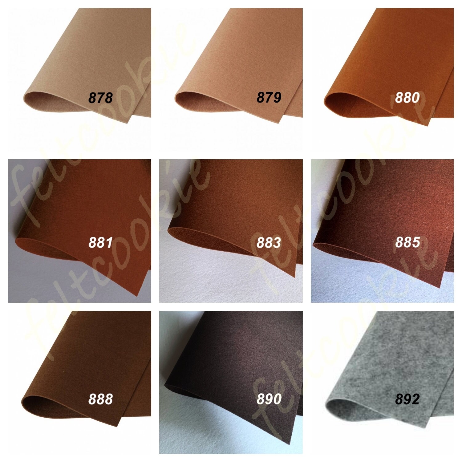 Stiffened Hard Felt 1.2 Mm Thickness Craft Felt Various Colors | Etsy