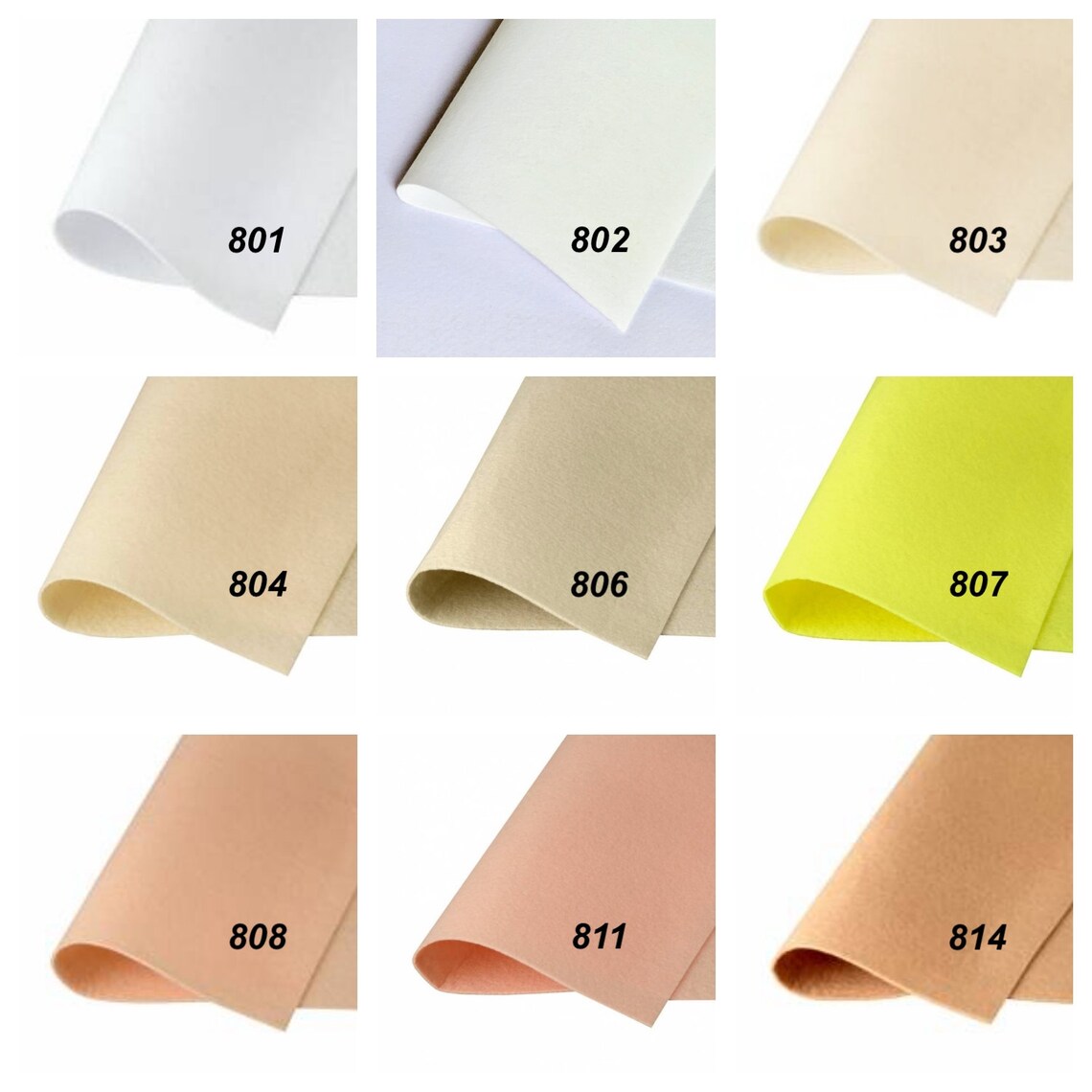 Stiffened Hard Felt 1.2 Mm Thickness Craft Felt Various Colors | Etsy