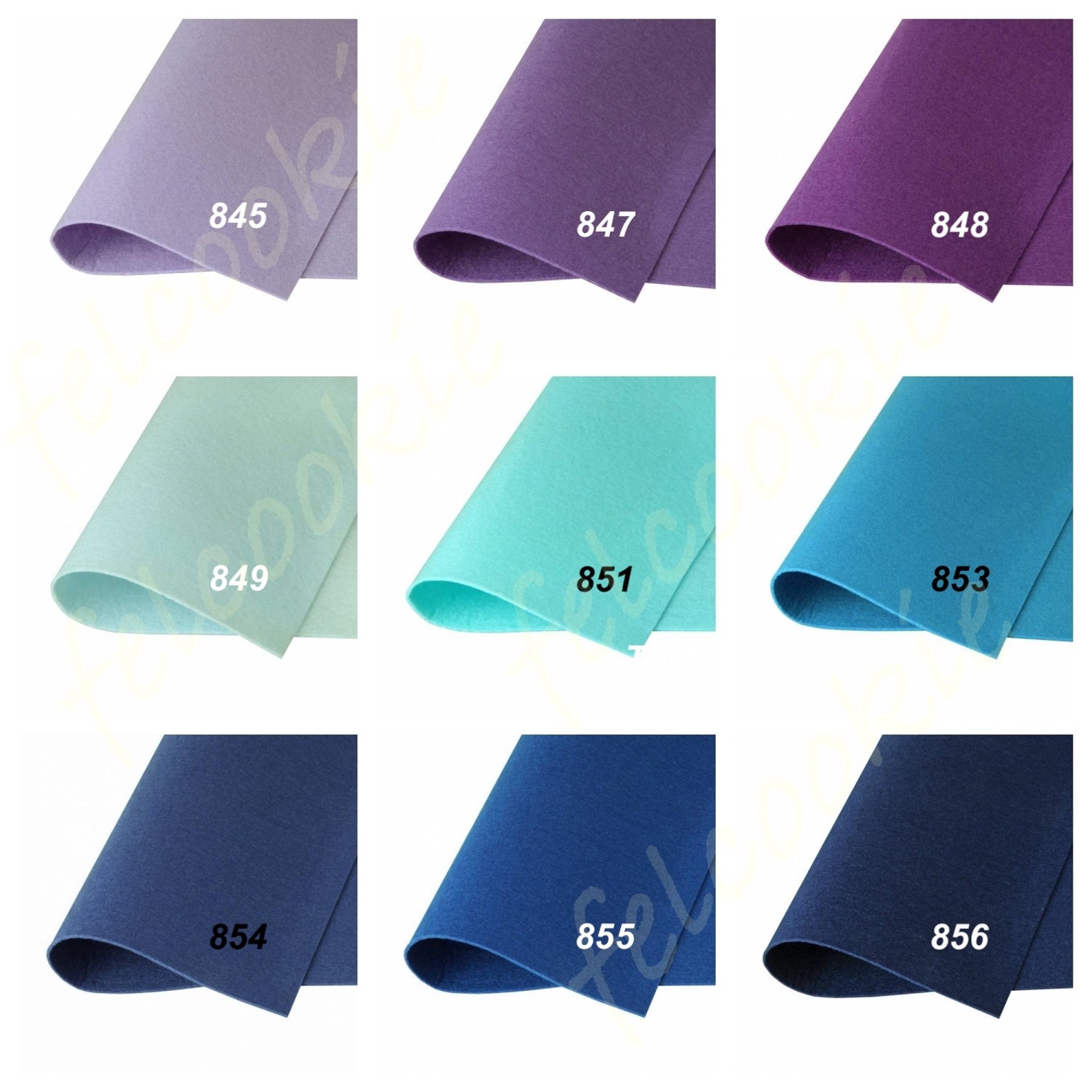 Stiffened Hard Felt 1.2 Mm Thickness Craft Felt Various Colors Stiff ...