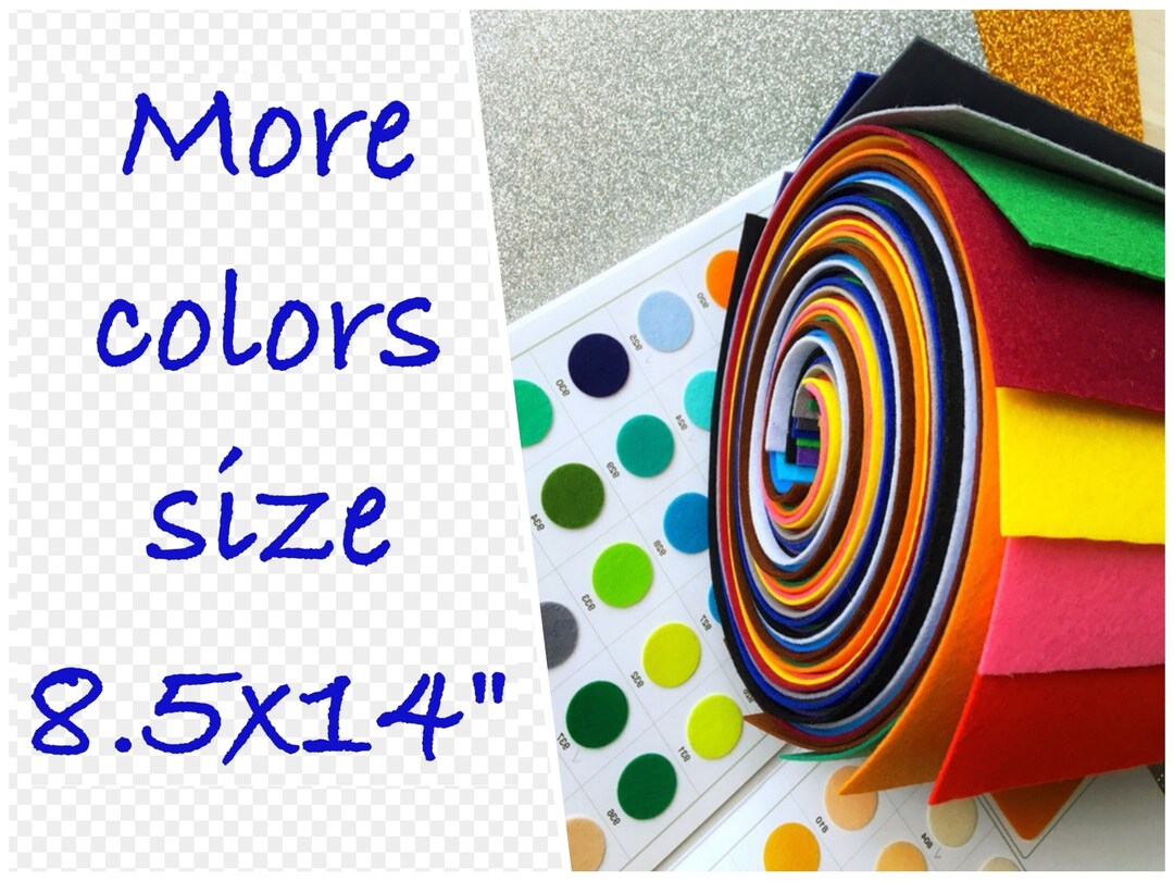 Stiffened Hard Felt 1.2 Mm Thickness Craft Felt Various Colors Stiff ...