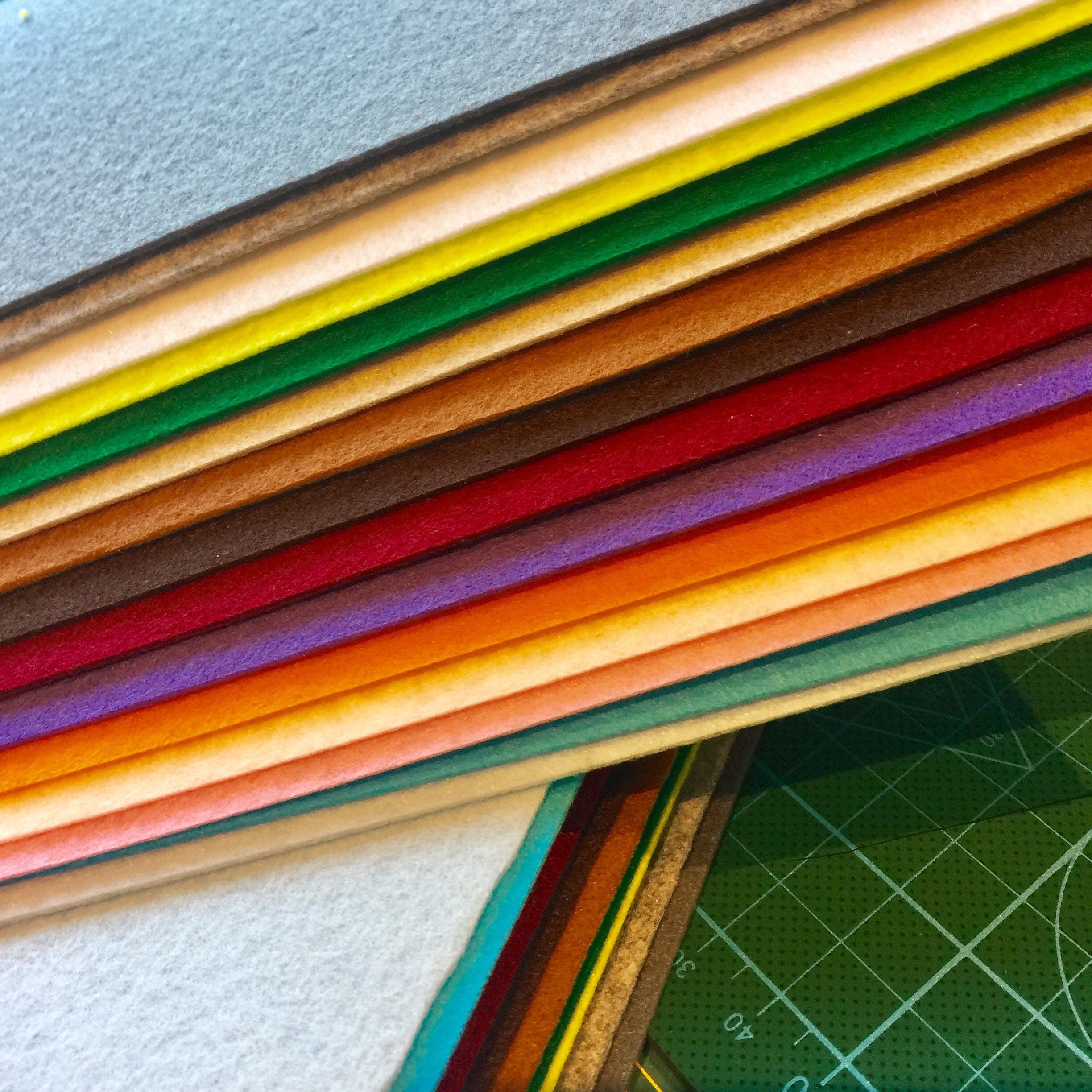 Felt Stiffened Hard 15 Pc Set Felt 1.2 Mm Thickness Various - Etsy UK