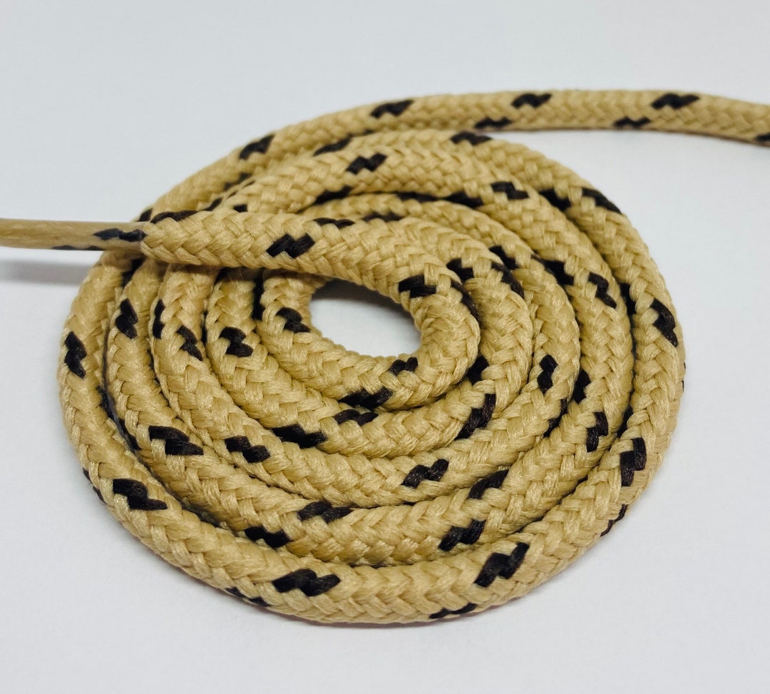 Round Classic Shoelaces Tan With Brown Accents - Etsy
