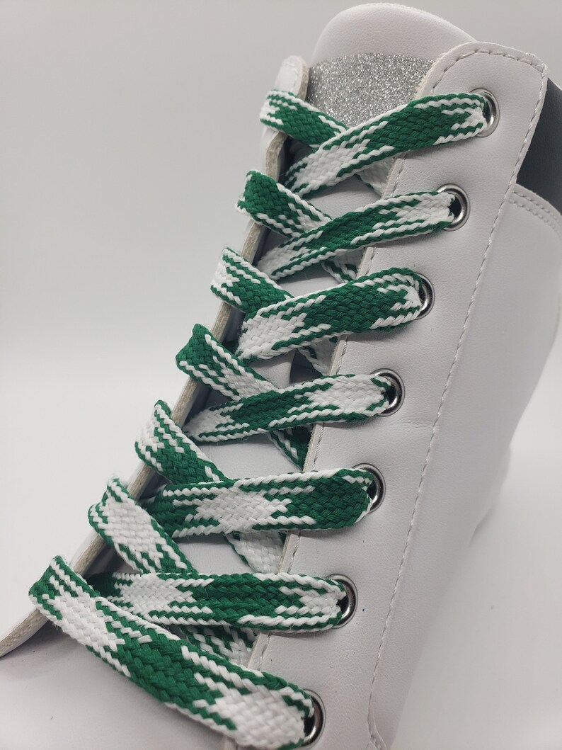 Bicolor Sport Laces - White Accent, Flat Shoe Strings - Etsy