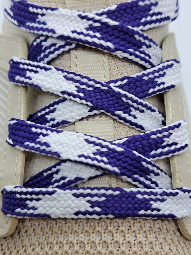 Bicolor Sport Laces - White Accent, Flat Shoe Strings - Etsy