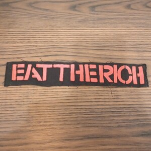 Eat the Rich Patch Punk Patches Anarchist Patches Crust Punk Folk Punk ...